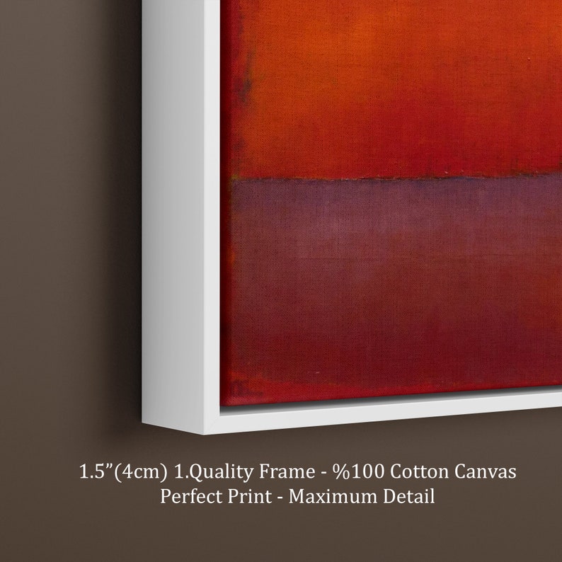 Mark Rothko Rot Abstrakte Reproduktion Leinwand / Poster-Kunst, Rothko ...