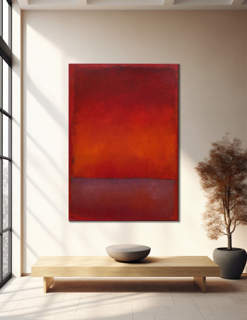 Mark Rothko Rot Abstrakte Reproduktion Leinwand / Poster-Kunst, Rothko ...