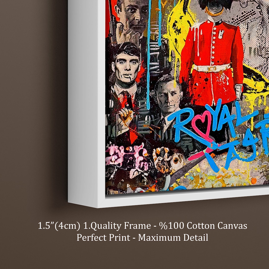 Banksy Queen Elizabeth Graffiti Pop Art Canvas, Banksy Style Pop Art ...