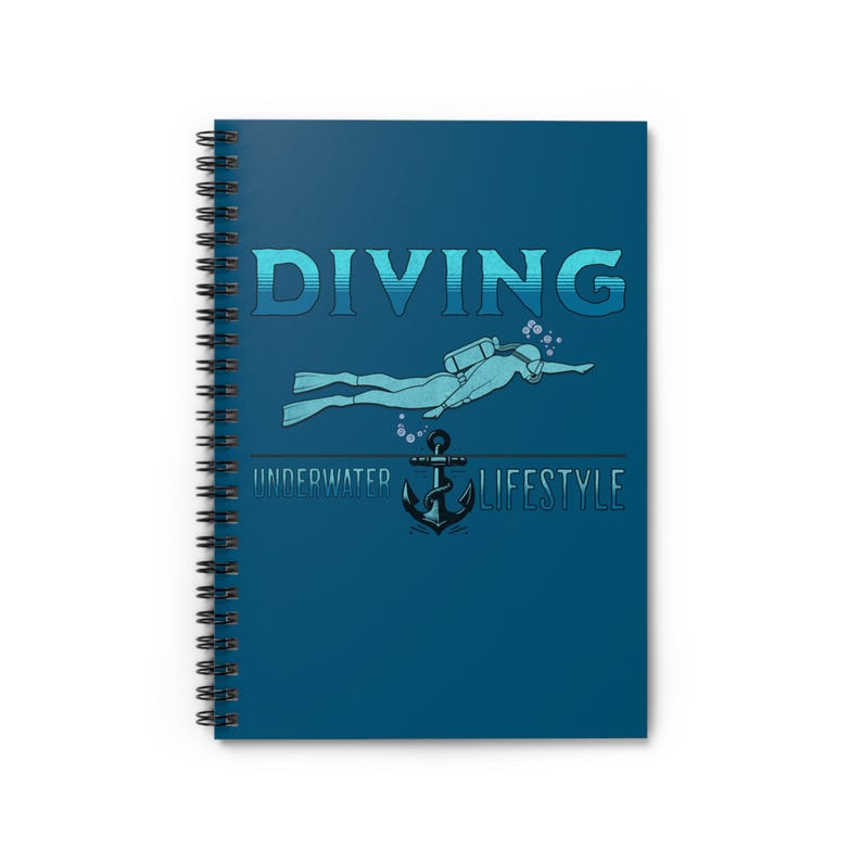 Spiral Notebook Diving Underwater Lifestyle, Ocean Lover Journal ...