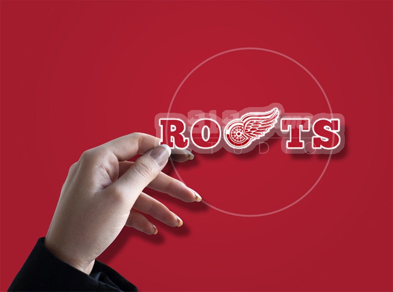 Detroit Red Wings "roots" Car Decal, Red Wings Bumper Sticker, Red ...