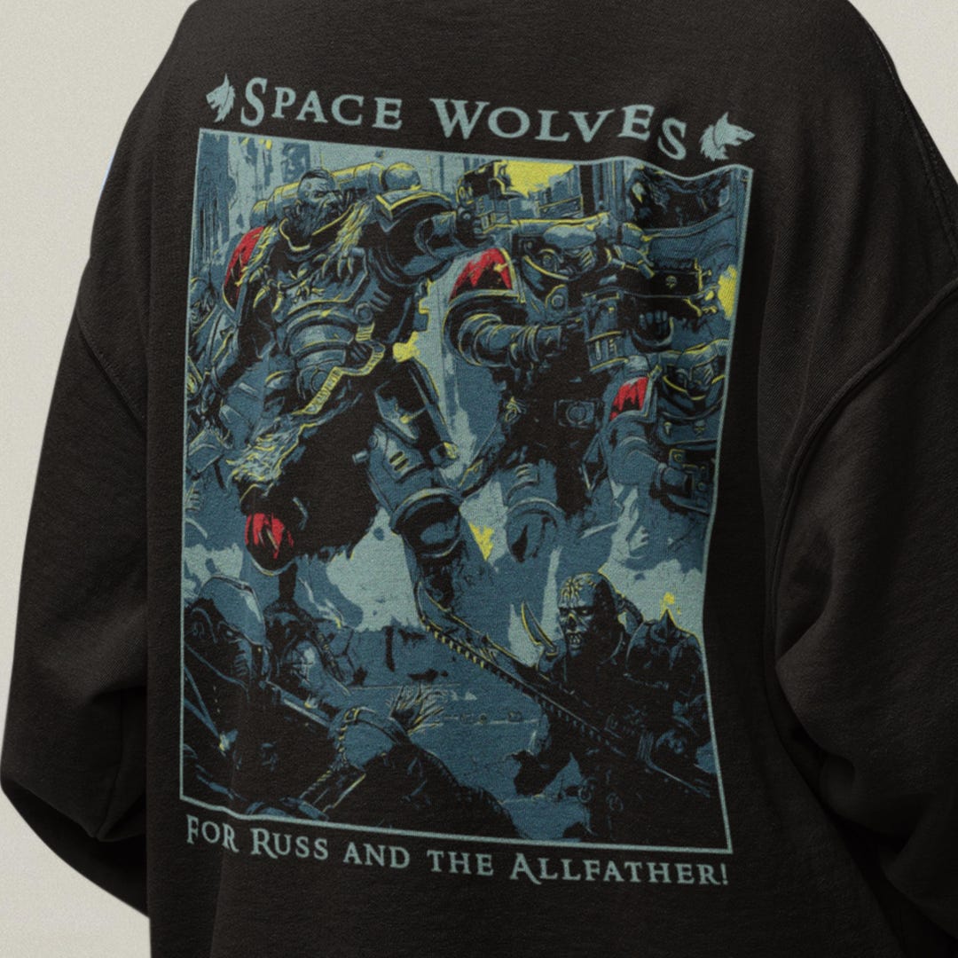 Space Wolves Hoodie, Adeptus Astartes Graphic Tee, Tabletop Wargamer ...