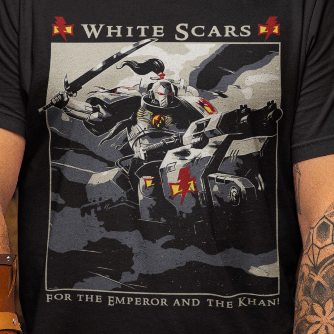 White Scars T-shirt, Adeptus Astartes Tee, Jaghatai Khan Legion, Gift ...