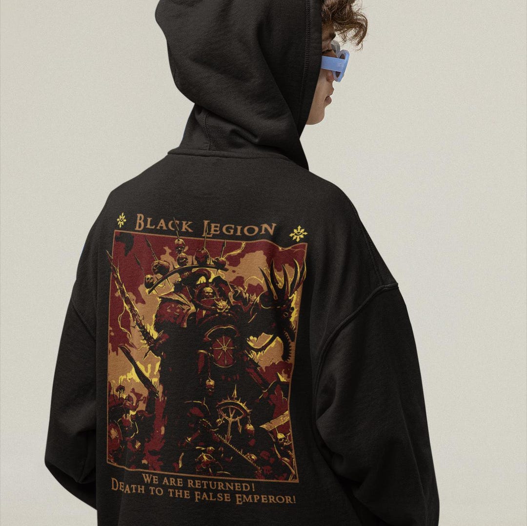 Black Legion Hoodie, Adeptus Astartes Tee, Chaos Marines Design ...