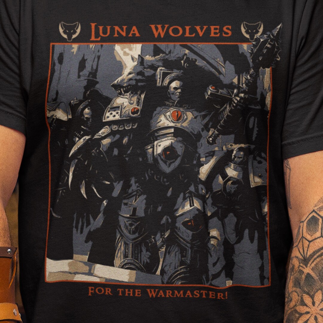 Luna Wolves T-shirt, Marines Graphic Tee, Adeptus Astartes Shirt, Horus ...