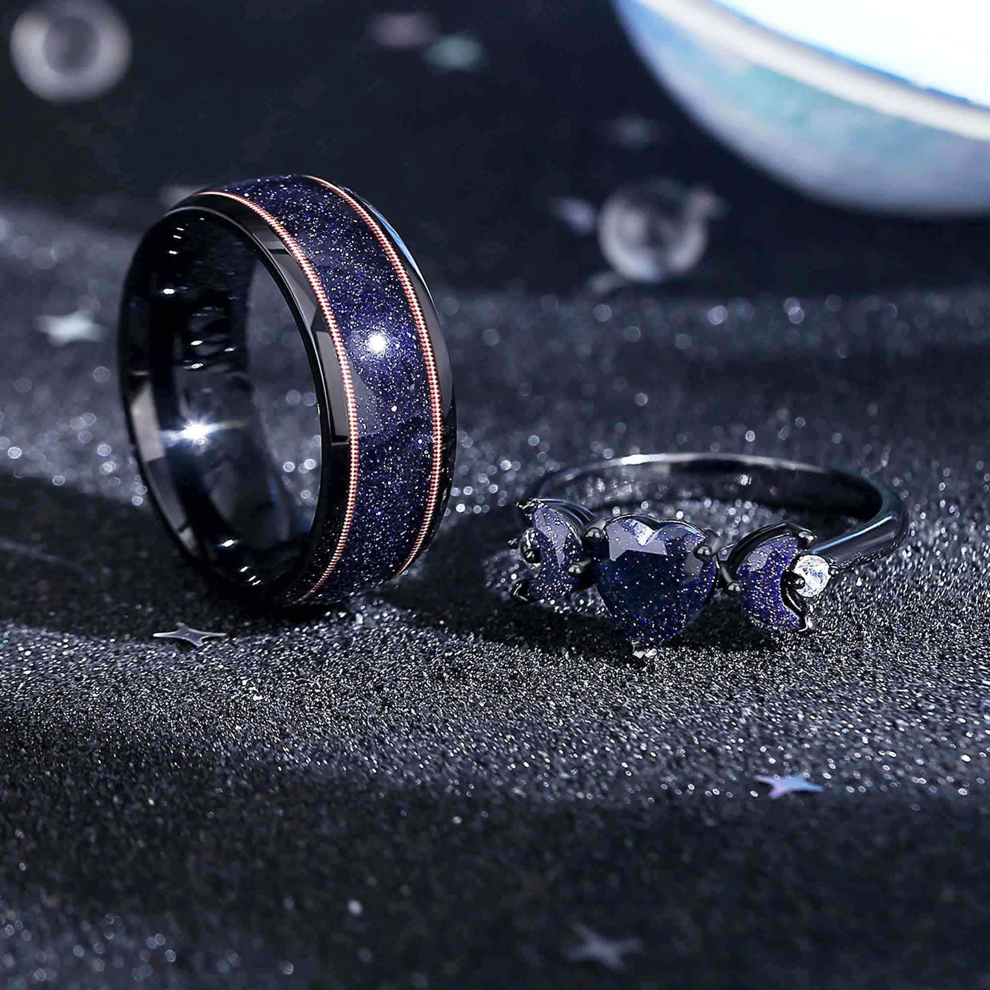 Blue Sandstone Wedding Bands, Orion Nebula Heart, Guitar String ...