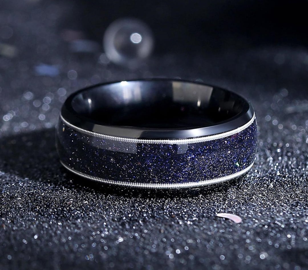 Orion Nebula Guitar String Ring, "heavenly Music" Wedding Band, 8mm ...