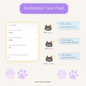 Cute Cat Stream Chat Widget L Twitch Chat Widget L Chatbox for Streamer ...