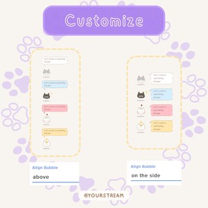 Cute Cat Stream Chat Widget L Twitch Chat Widget L Chatbox for Streamer L Minimal and Simple L ...