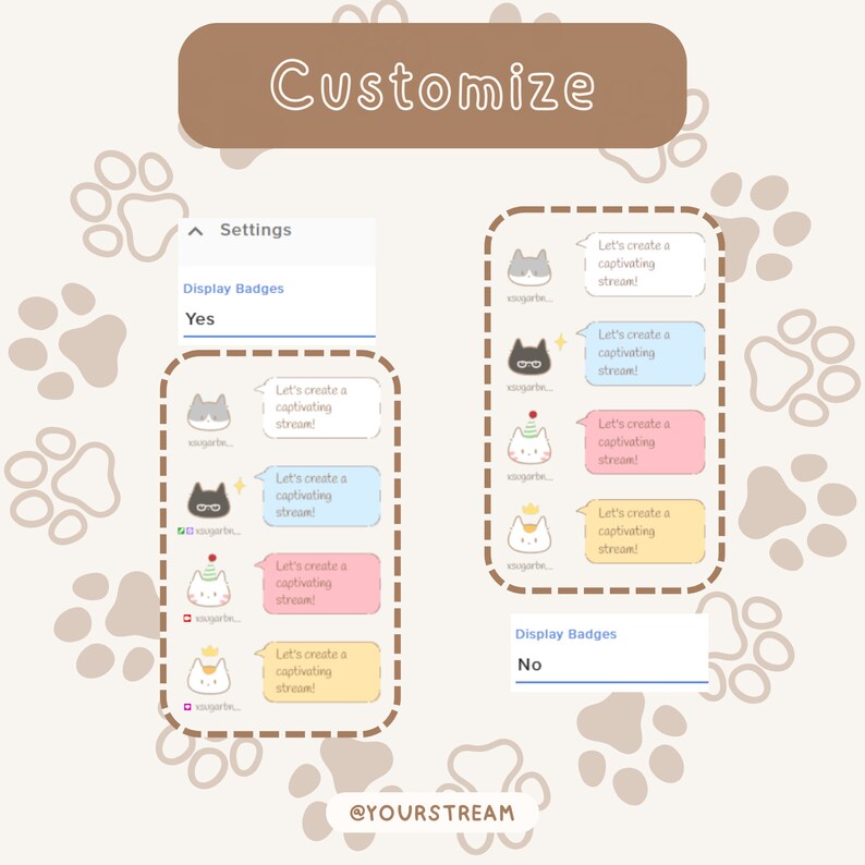 Cute Cat Stream Chat Widget L Twitch Chat Widget L Chatbox for Streamer ...