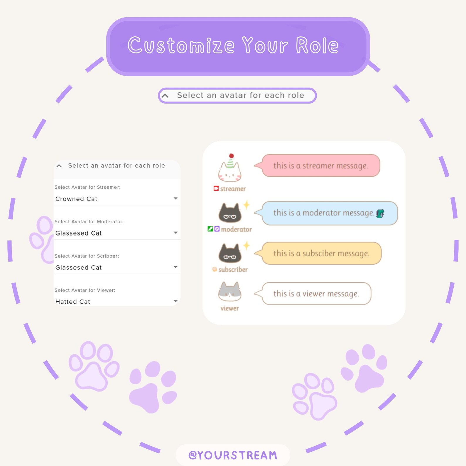Cute Cat Stream Chat Widget L Twitch Chat Widget L Chatbox for Streamer ...