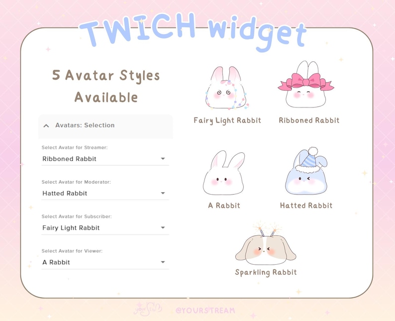 Rabbit Twitch Chat Widget: Streamelements Overlay With Customizable ...