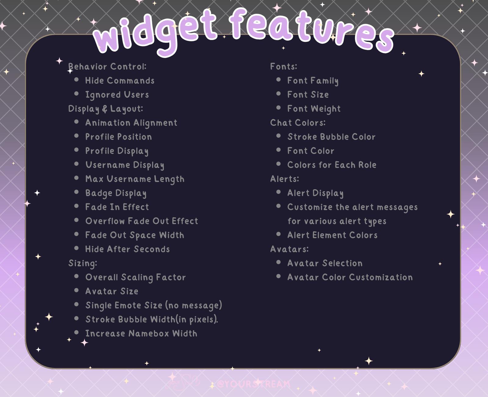 Black and Purple Bunny Twitch Widget | Live Chat | Vtuber Chat Box ...