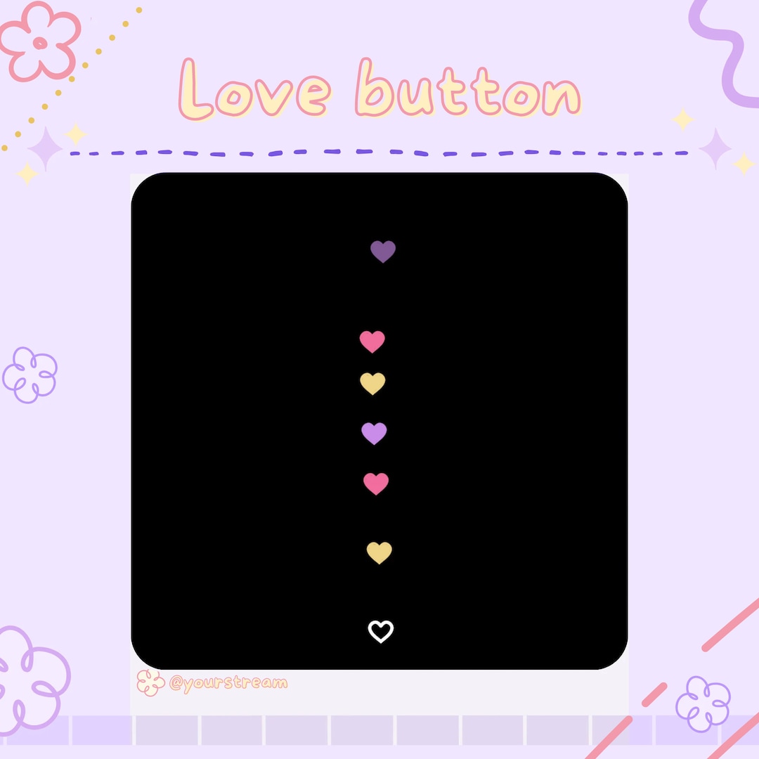Love Button L Heart Decoration L Valentine's Day L Pink Cute L Ig Love ...