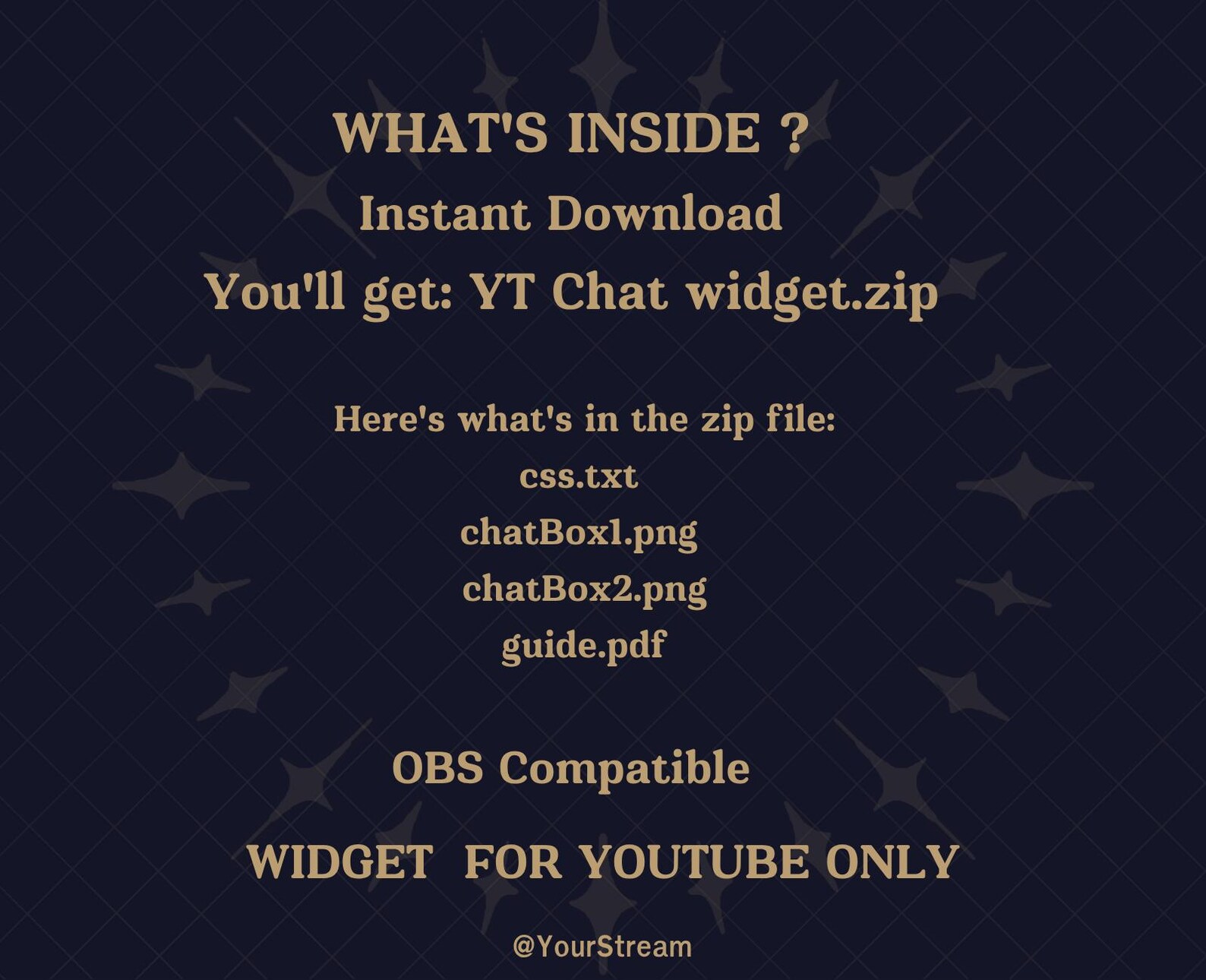 Elegant Starlight Chat Widget L Live Chat L CSS Youtube Chat L Vtuber ...