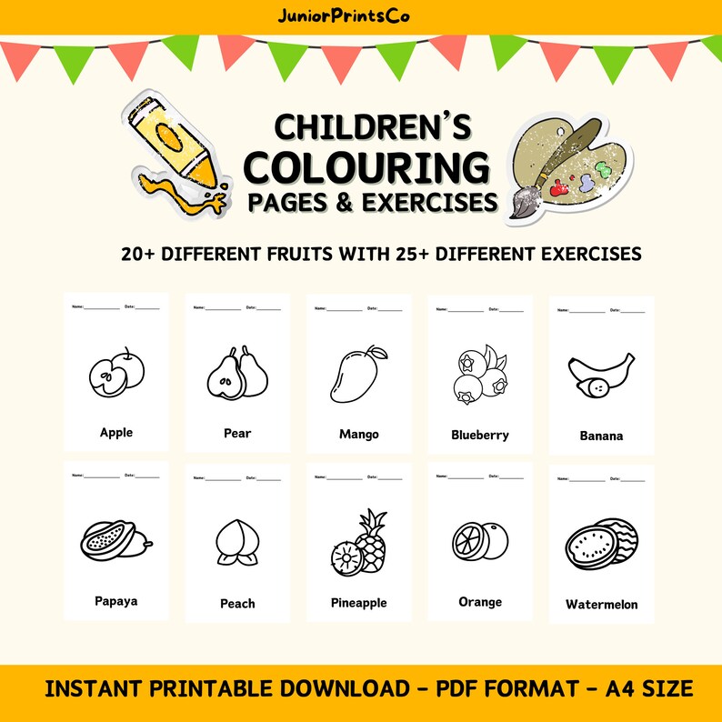 Children's Coloring Pages, Worksheets, Exercises | Pre-school Learning ...