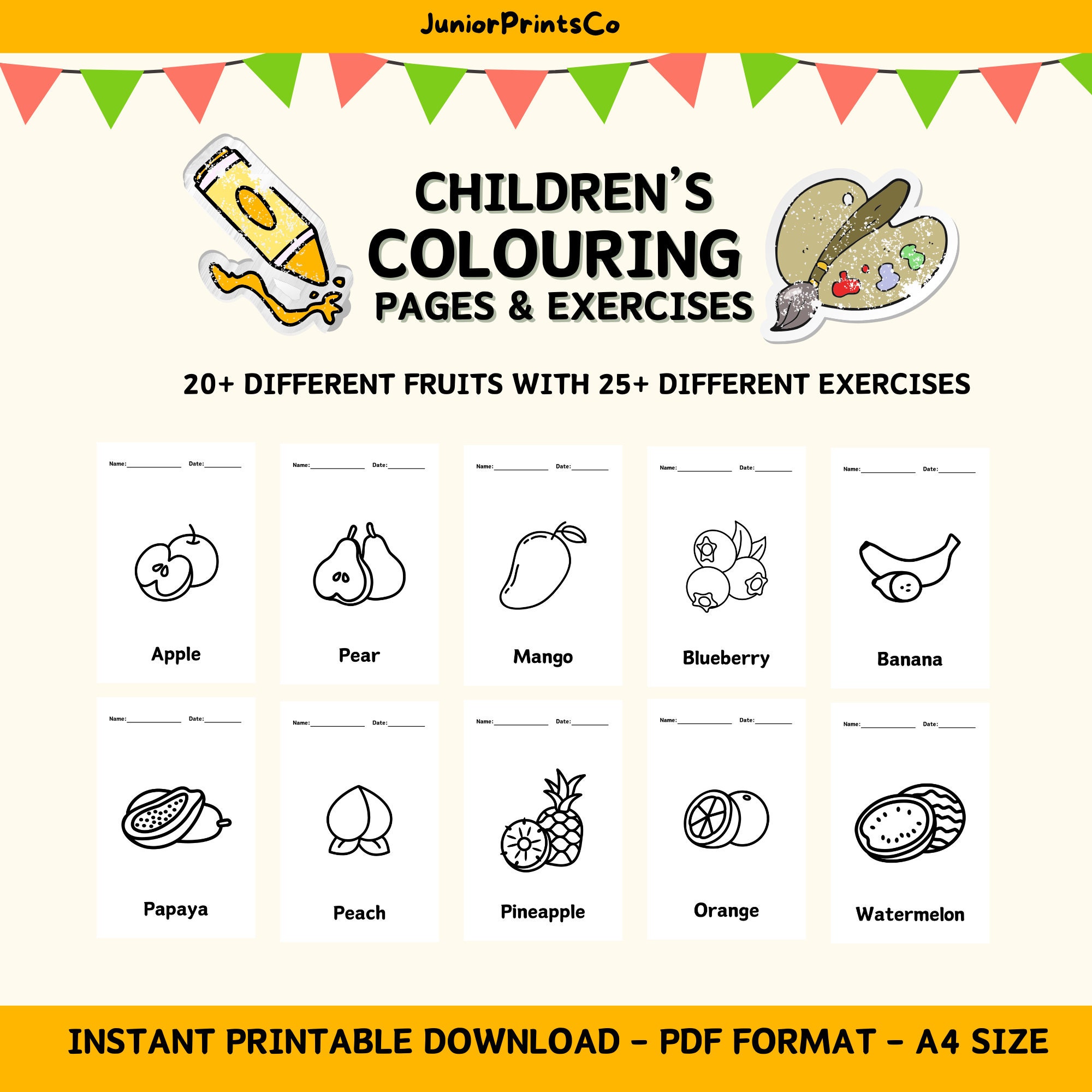 Children's Coloring Pages, Worksheets, Exercises Pre-school Learning ...