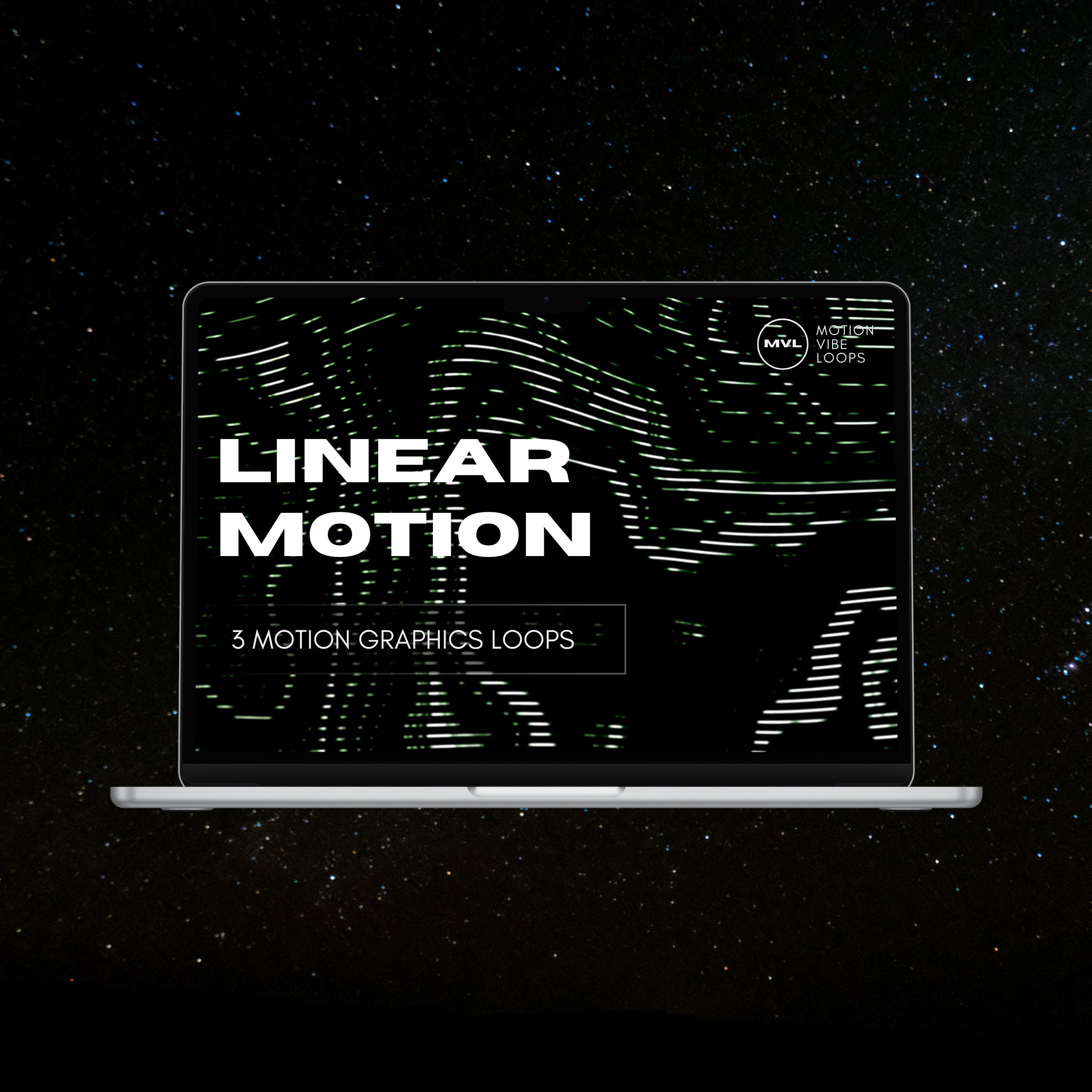 Three Dynamic Linear Motion Graphic Loops in White & Green - Ideal for ...