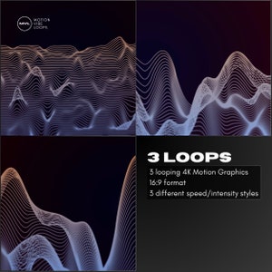 Abstract Motion Graphics - Curvy Linear Loops Background, Perfect Background Bundle for VFX ...