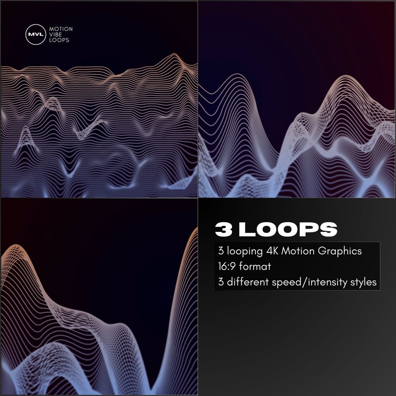 Abstract Motion Graphics - Curvy Linear Loops Background, Perfect ...