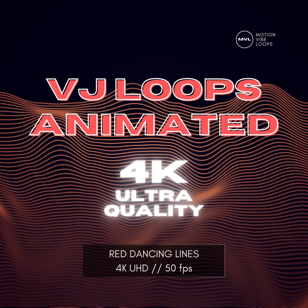 Ultra HD Motion Graphics - Abstract Red Line VJ Loops - Animated Motion ...