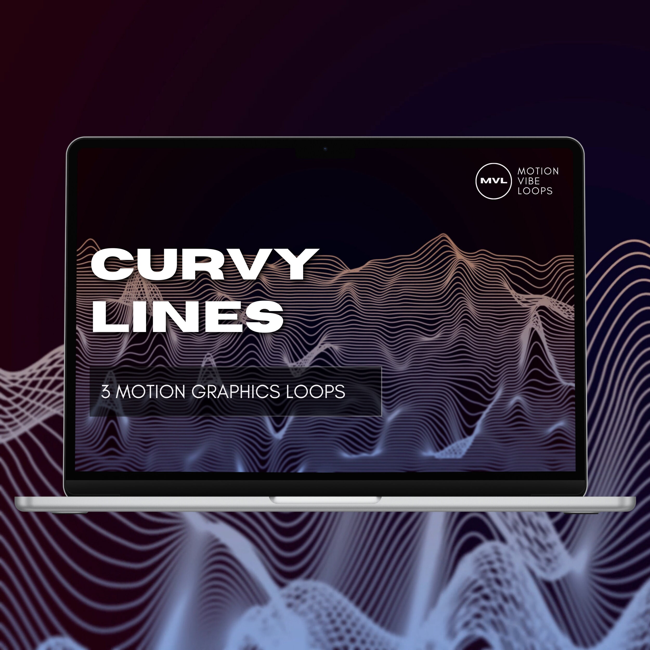 Abstract Motion Graphics - Curvy Linear Loops Background, Perfect ...