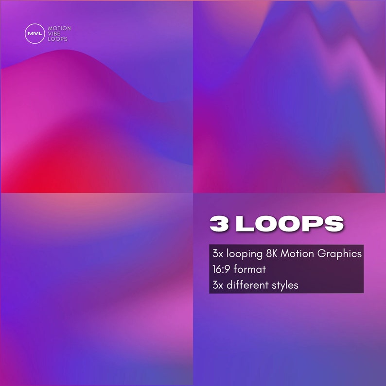 8K Motion Background - Animated Gradient Loop, Vibrant Violet Motion ...