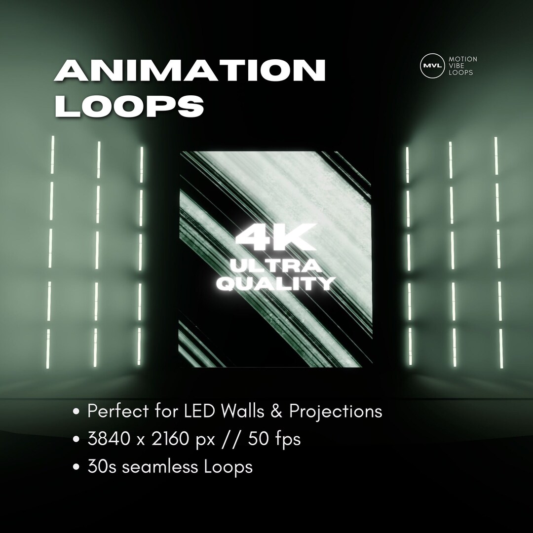Three Vibrant 4K Visual Loops, Animated Motion Graphics for Vjs, Live ...