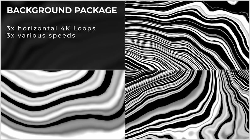 4K Visuals - Motion Graphics Bundle - Dynamic White Lines, Abstract Background, High-impact ...
