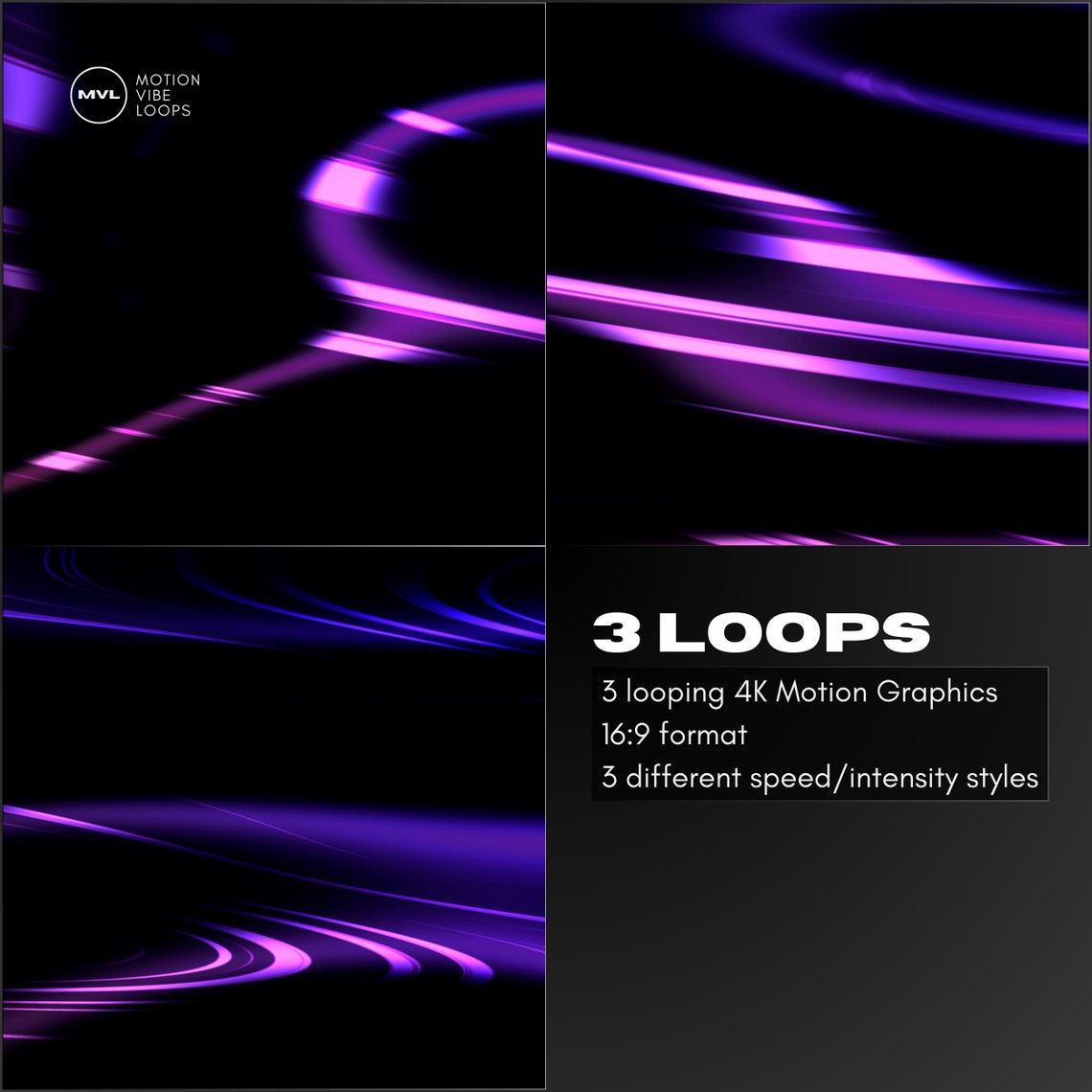 Ultra HD Motion Graphics Loops - 3 Highres Visuals Set for Vjs, Shows ...