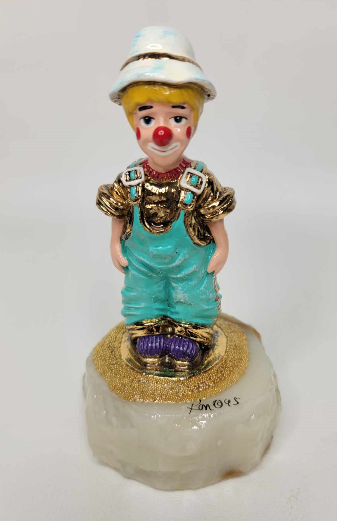 5 Ron Lee Limited Edition Clown Figurines 24K Gold, Brass & Marble ...