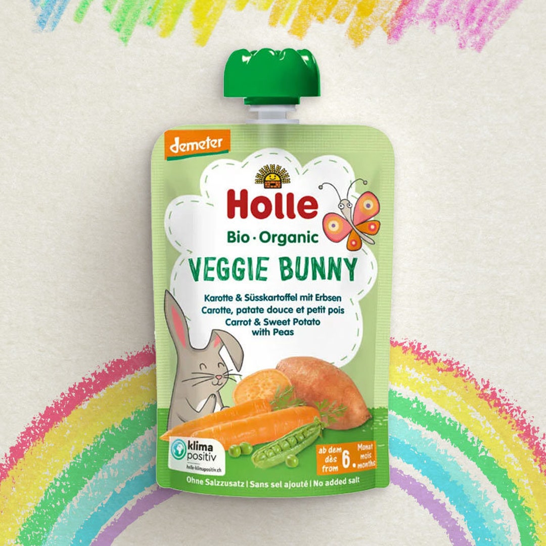 Veggie Bunny - Pouch Carrot & Sweet Potato With Peas - Etsy