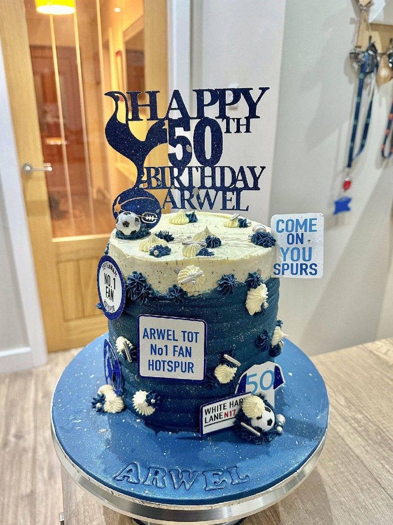 Tottenham Hotspur Themed Cupcake Toppers| Football Cupcake Toppers ...