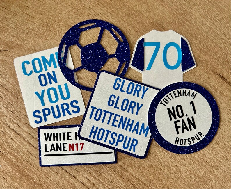 Tottenham Hotspur Themed Cupcake Toppers| Football Cupcake Toppers ...