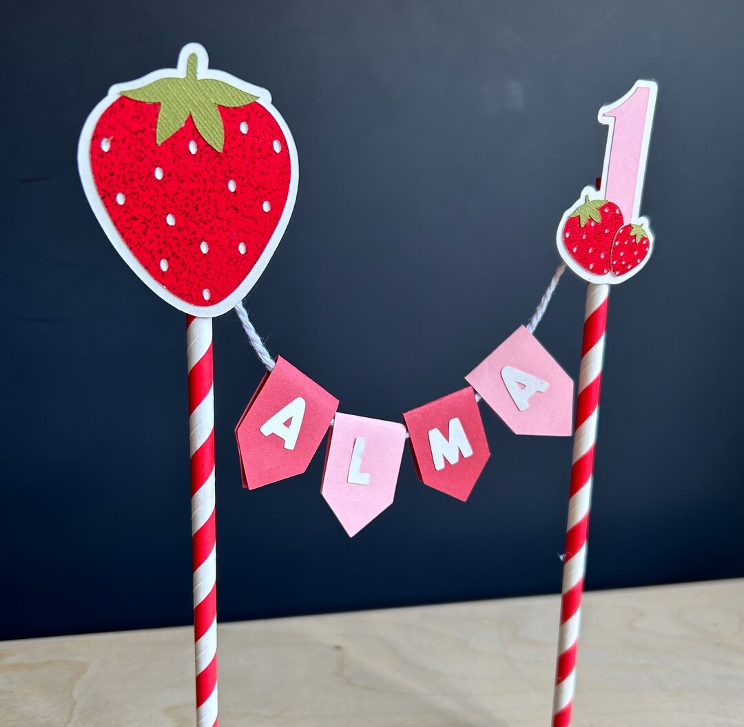 Berry 1st Cake Topper|berry Birthday Cake Topper|strawberry Cake Topper ...