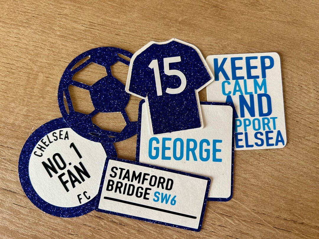 Chelsea FC Themed Cupcake Toppers| Football Cupcake Toppers| Custom ...
