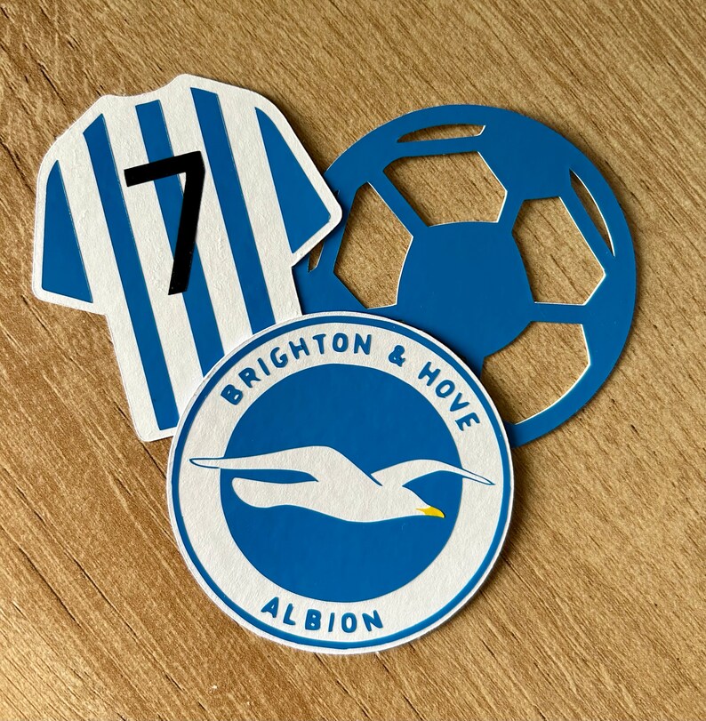 Brighton & Hove Themed Cupcake Toppers Football Cupcake Toppers - Etsy