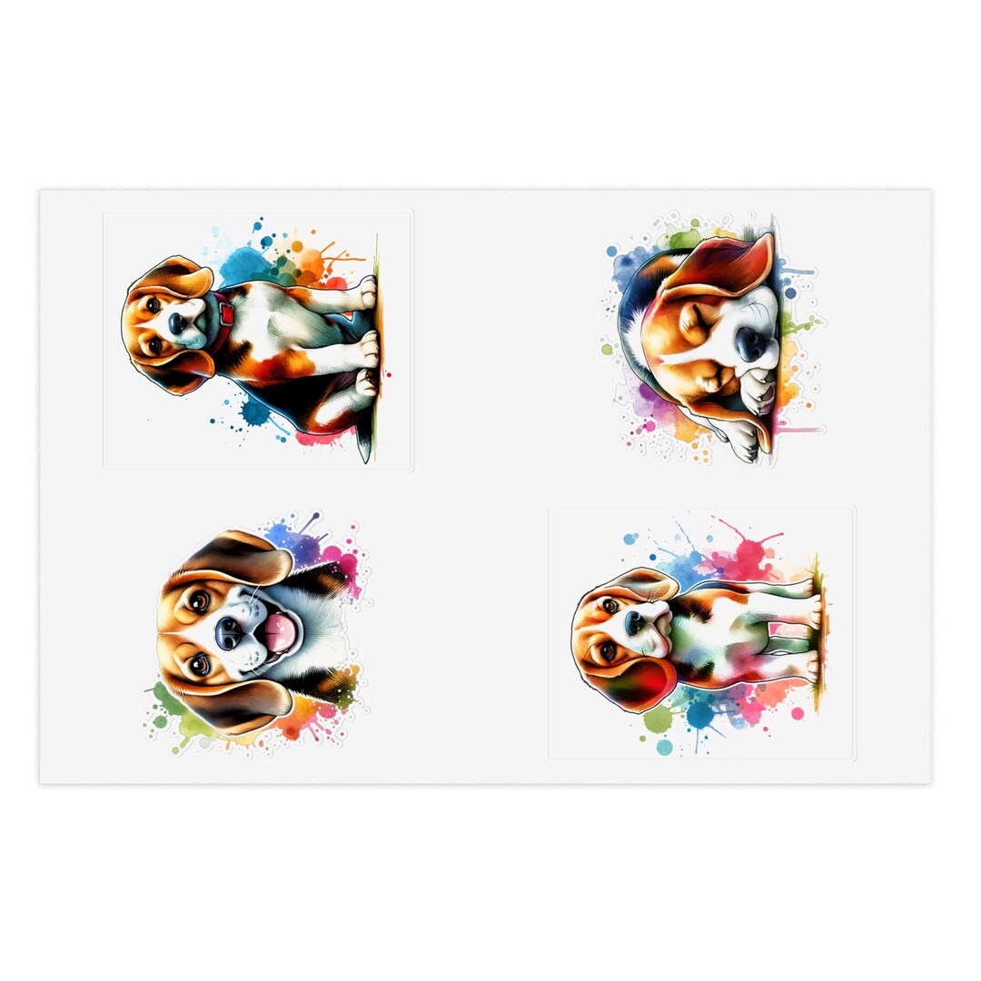 Beagle Sticker Sheets, Vinyl Stickers, Beagle Lover, Beagle Dog, Beagle ...