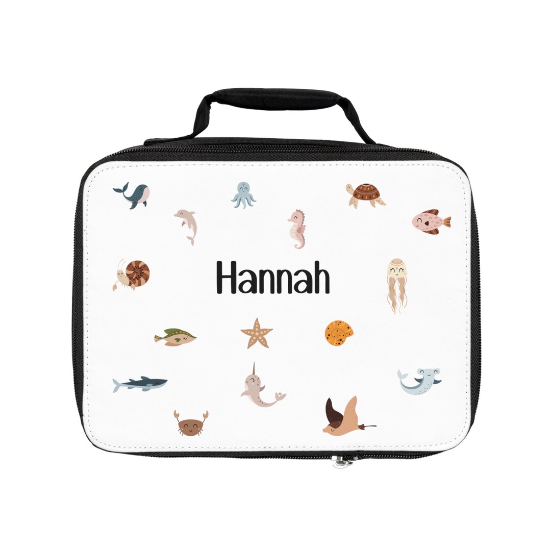 Personalized Sea Animals Kids Lunch Box Set, Kids Lunch Bag, Kids Water ...