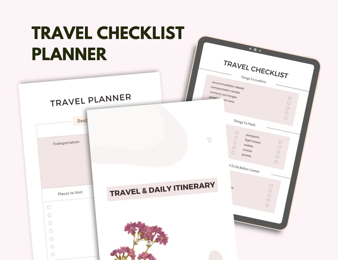 Ultimate Travel Itinerary Planner Printable PDF: Organize Adventures ...