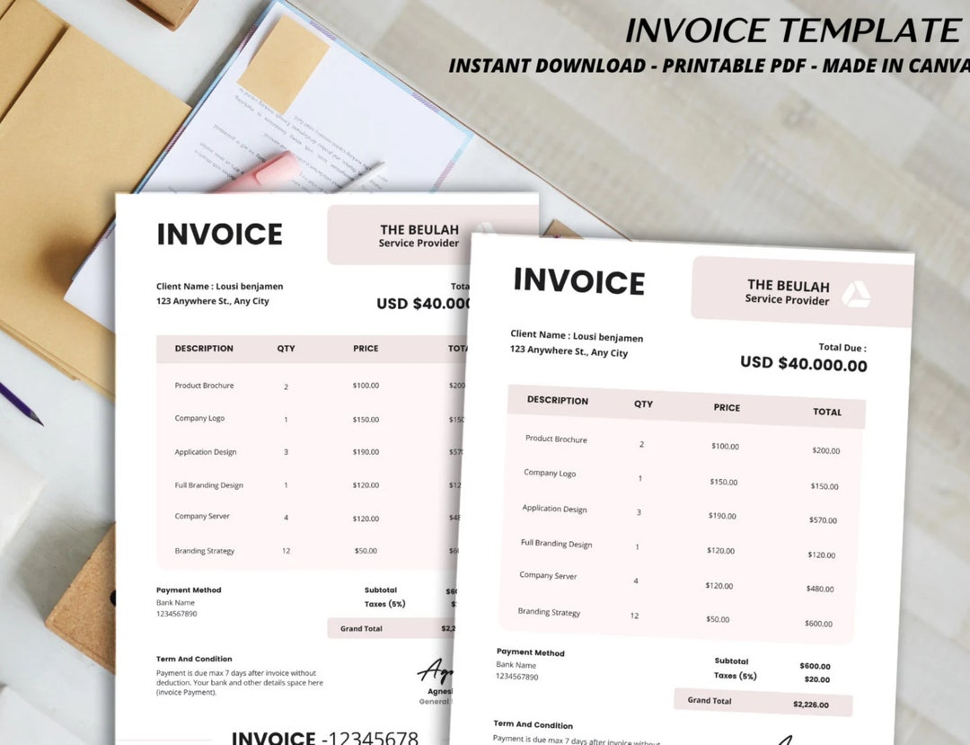 Ultimate Invoice Planner Printable PDF: Organize Finances, Track Income ...