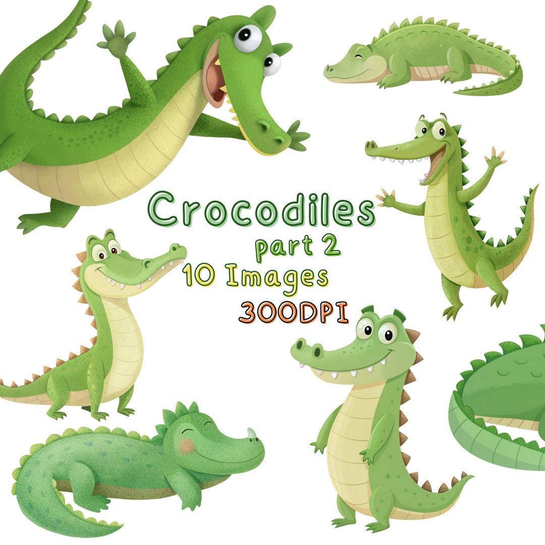 Watercolor Crocodiles Clipart Part 2 Crocodiles Clipart Download ...