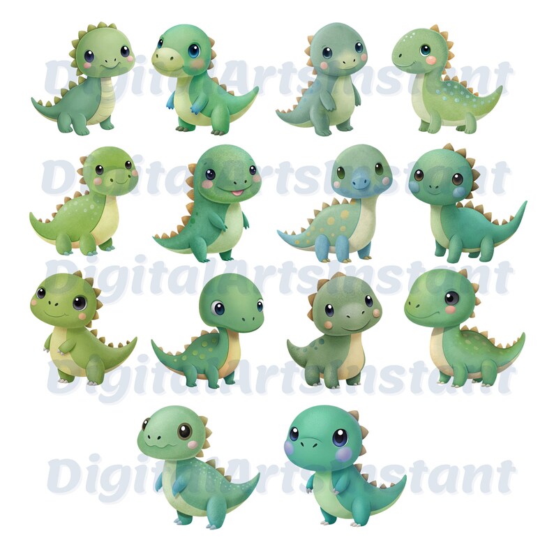 Dinosaurs Clipart Part 2 Cute Dinosaurs Clipart Download, Instant ...