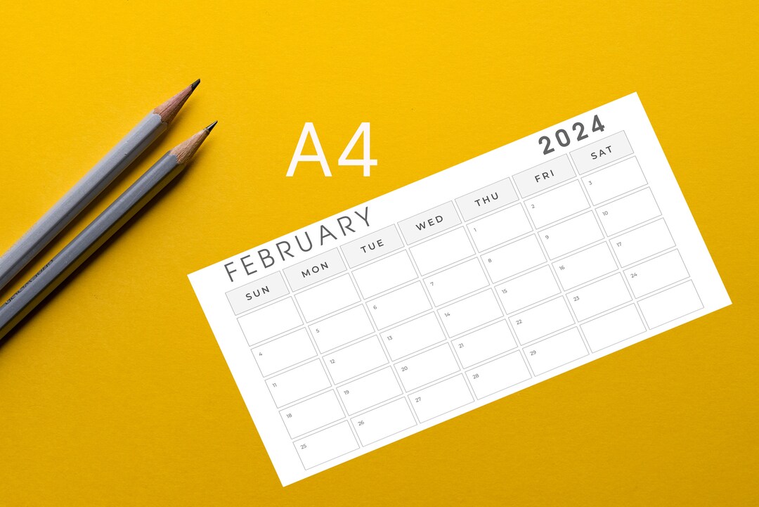 2024 Printable Calendar | Monthly Planner 2024 | A4 Format | Minimalist ...