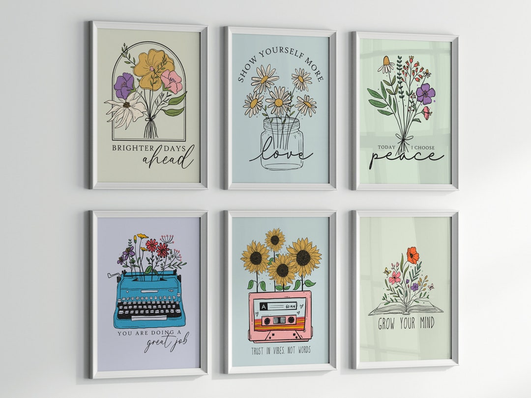 Vintage Flower Poster Gallery, Cute Floral Wall Art, Inspiring Vintage ...