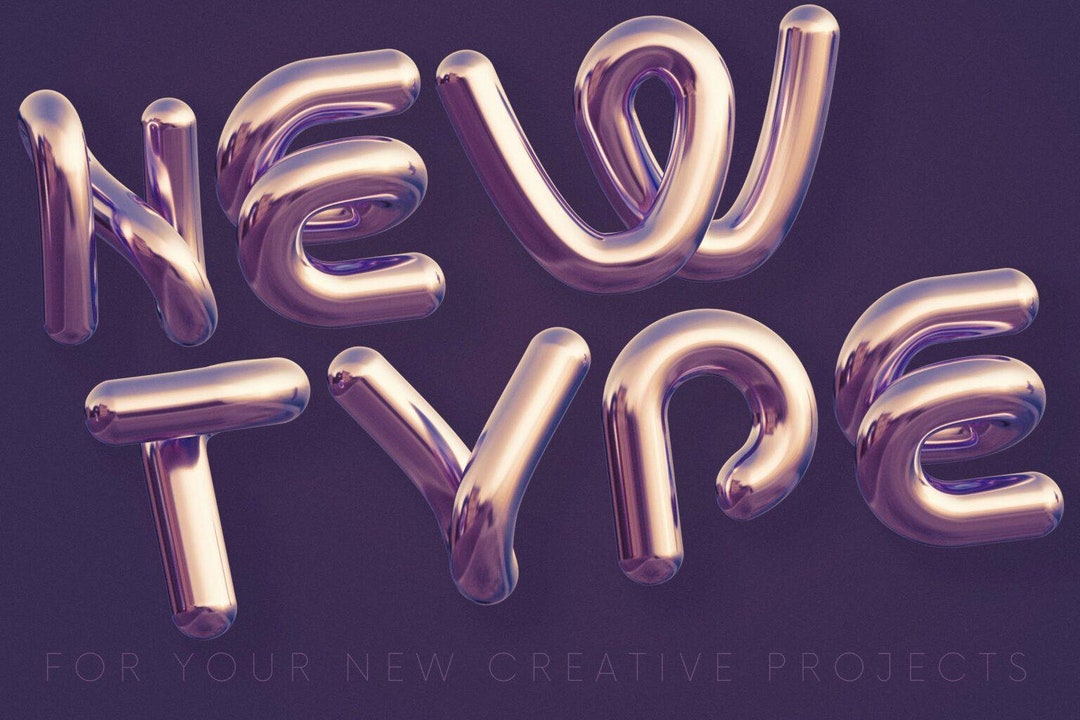 3D Rounded Chrome Letters Clipart Png,bubbly Font,bubble Digital ...