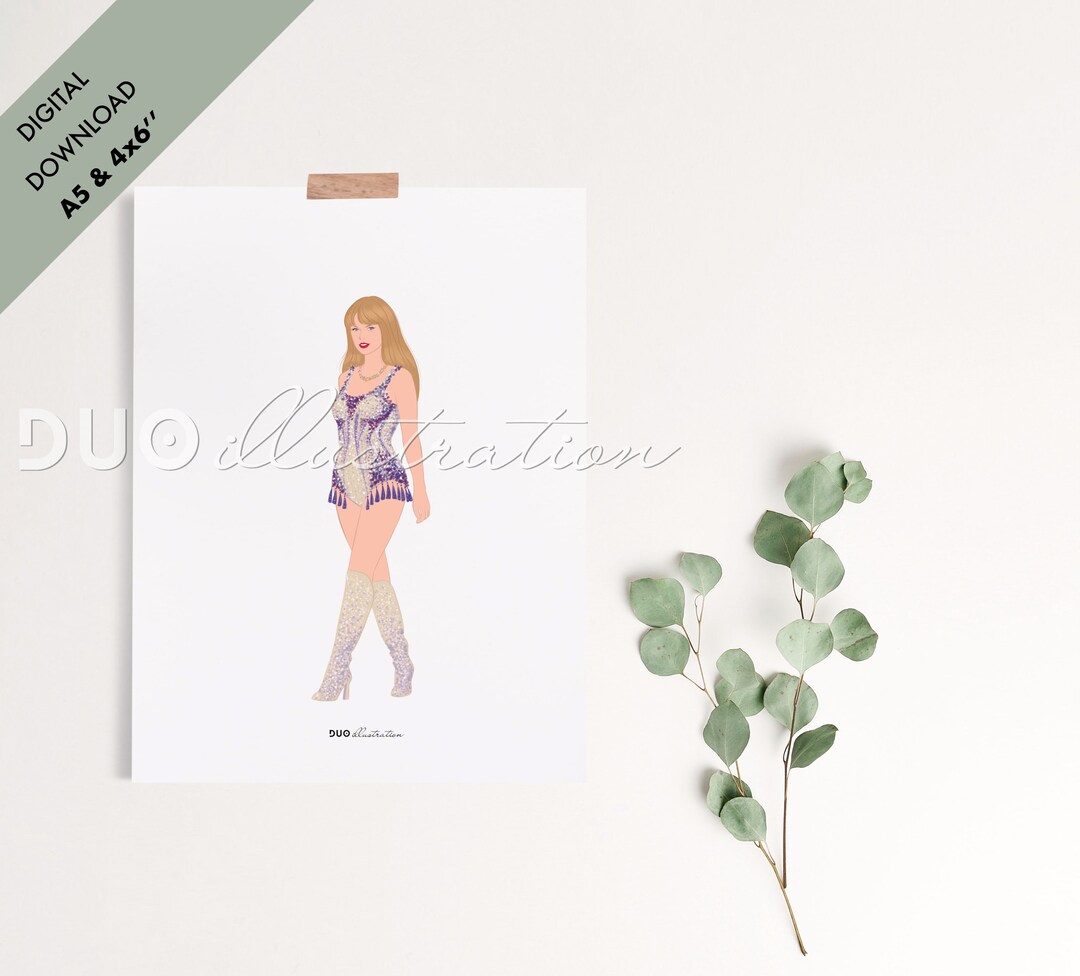 Taylor Swift Eras Tour 4x6 & A5 Poster Purple Lover Bodysuit Cruel ...