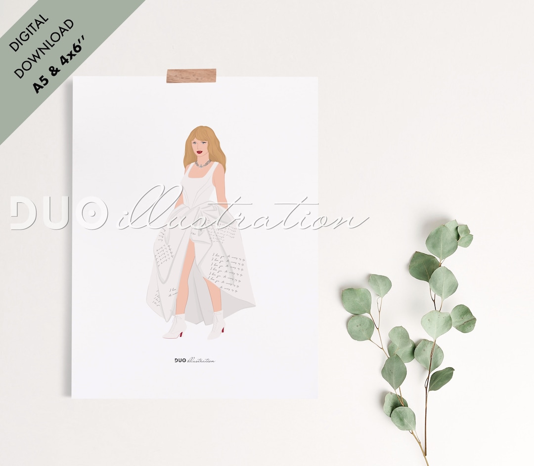 Taylor Swift TTPD Eras Tour Poster 4x6 & A5 Fortnight Dress the ...