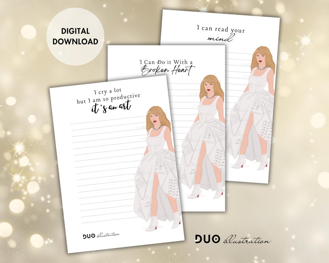 Taylor TTPD Notepad, To-do List TTPD Dress Eras Tour 2024 TTPD ...