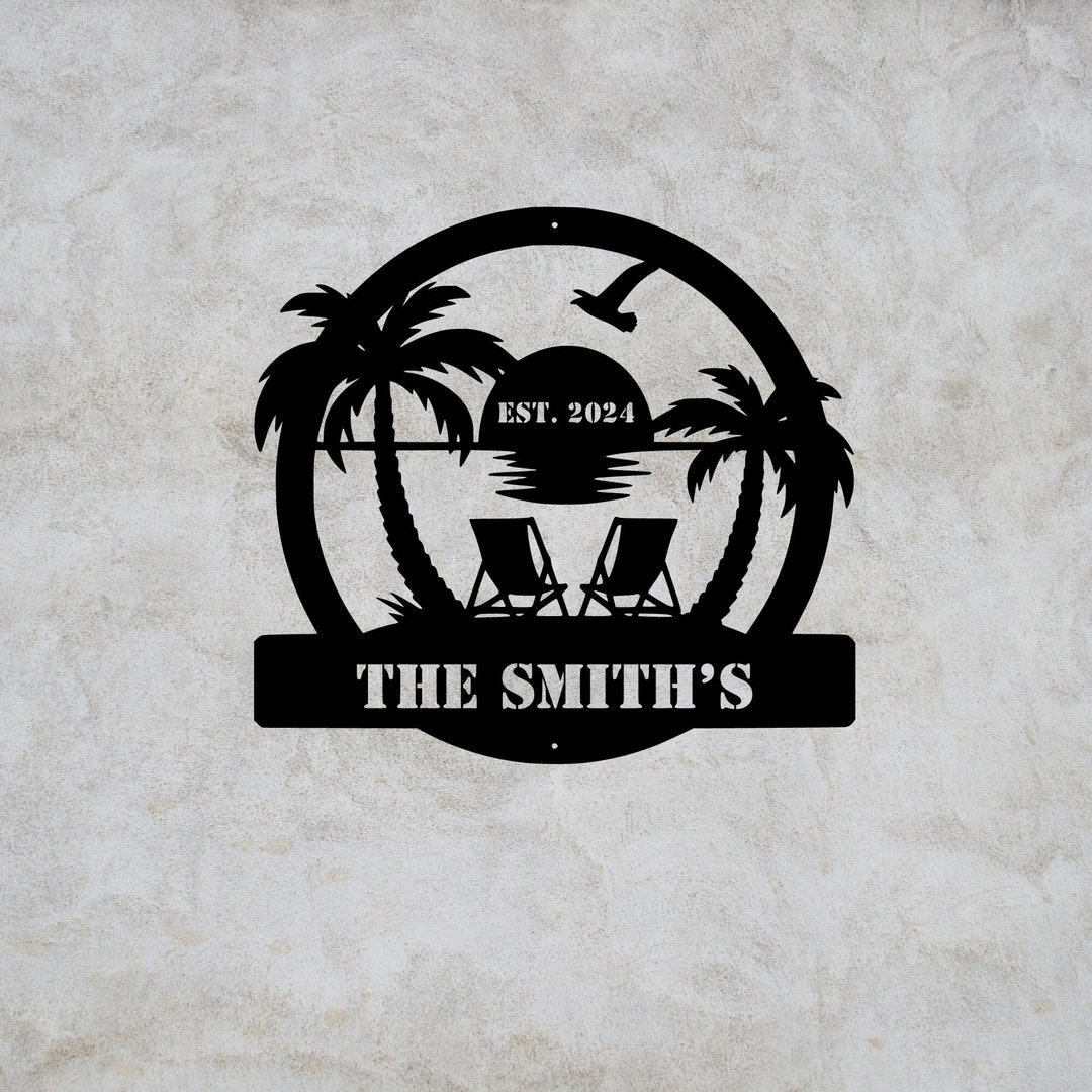 Beach House Metal Sign - Etsy